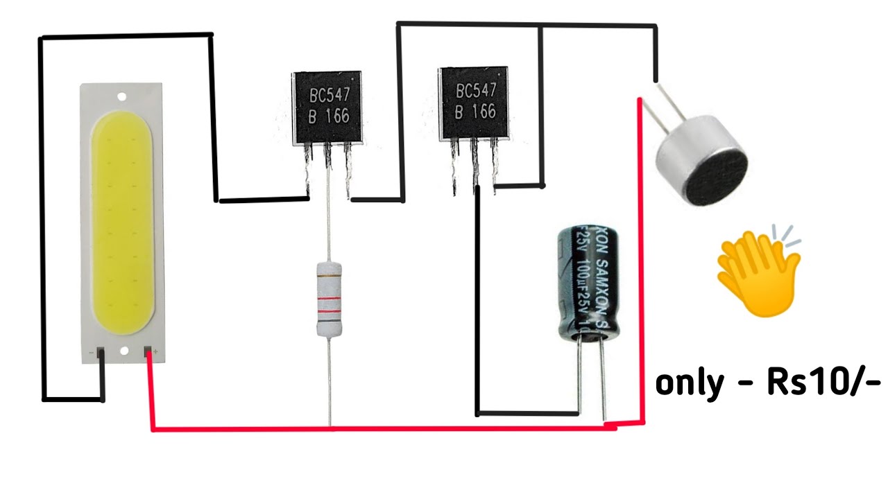 How To Make Amazing Clap Switch Circuit Banaye || Easy ideas clap ...