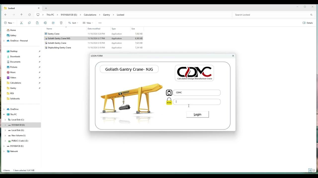 Software calculation gantry crane - YouTube