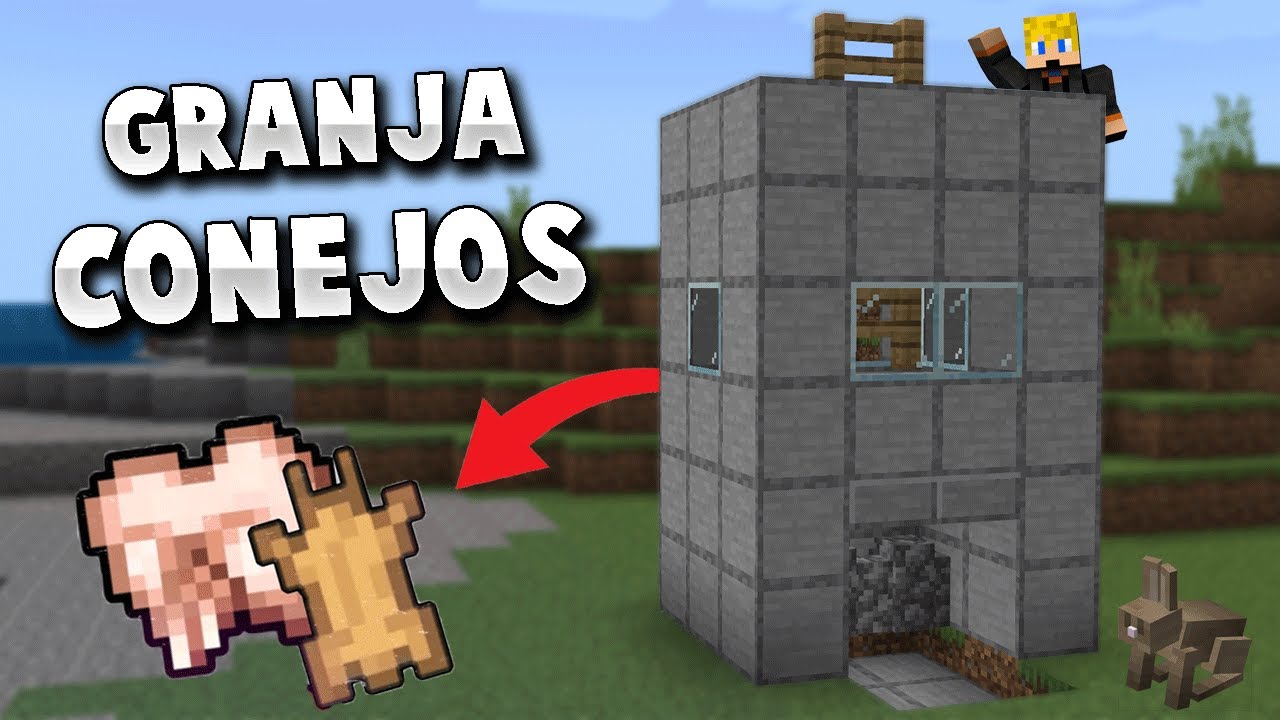 COMO HACER una GRANJA de CONEJOS en Minecraft 1.18 - Tutorial - YouTube