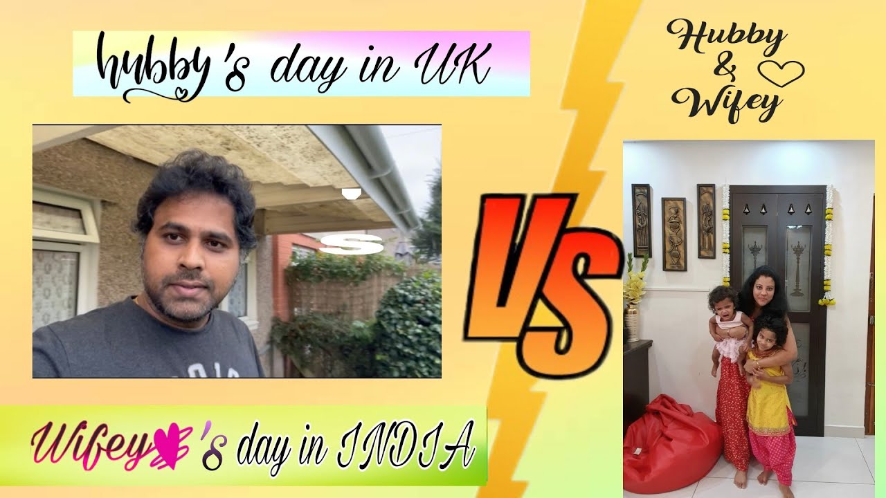VLOG MY DAY 🏤 IN INDIA vs HUSBANDS DAY🏡 IN UK | LYF VTH KIDS👩‍👧‍👦 vs SOLO LYF 🕺 | MADHUSHIKA ...