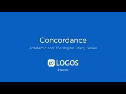 Logos 9 Bible How to use the Concordance Tool in the way you would use ...