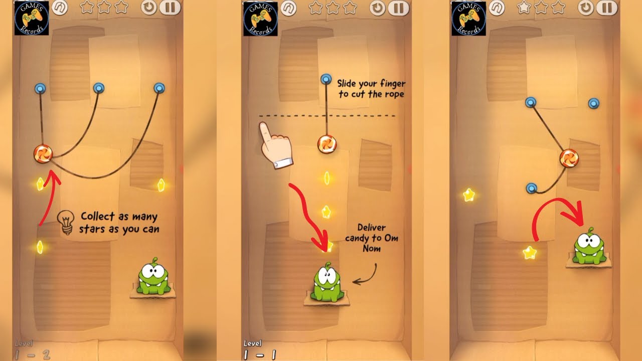 Cut the rope game play cut the rope game | om nom | om nom game play 4: ...