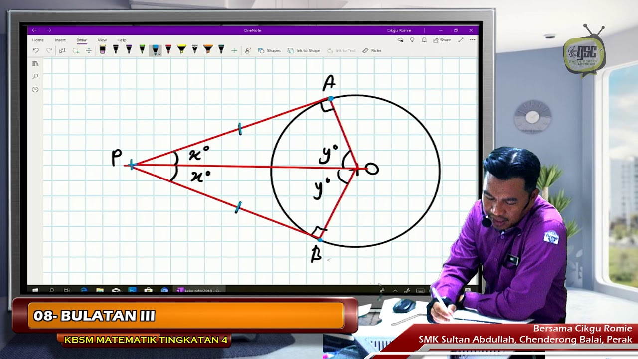 KBSM19 4T 05 Sifat Tangen kepada Bulatan - YouTube