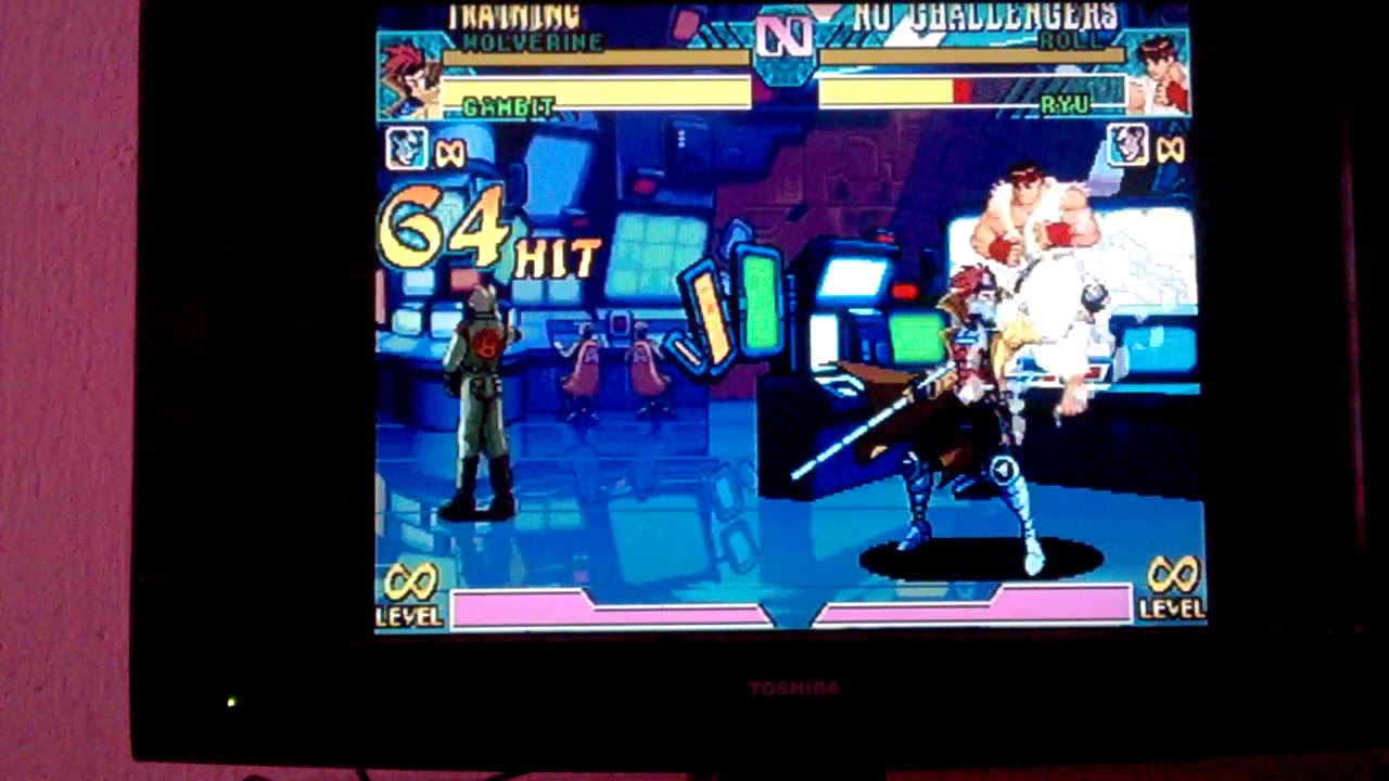 Marvel vs Capcom: Gambit (Lp, Lk) Full-Screen Infinite (Easy) - YouTube