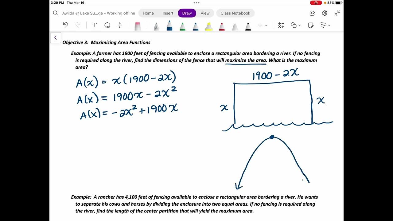4.2 Applications and Modeling of Quadratic Functions (MAC1105 Online) - YouTube