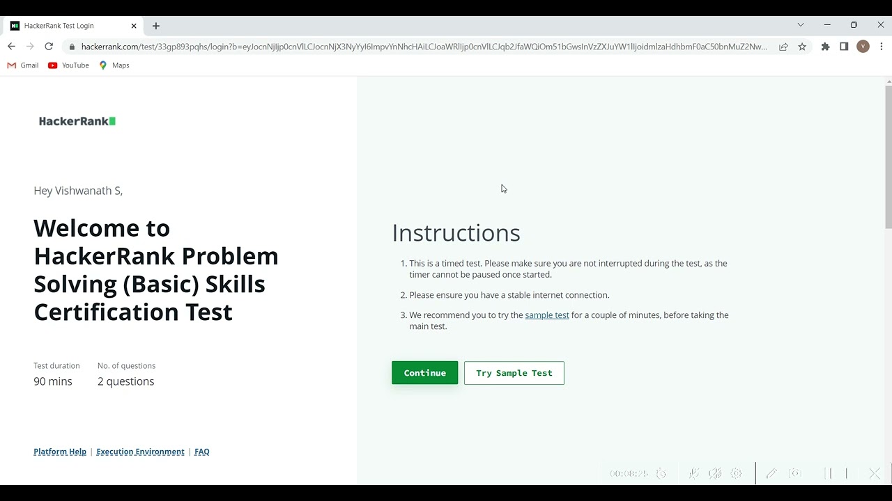 HackerRank Problem Solving Skill Test YouTube HackerRank Problem Solving Skill Test YouTube
