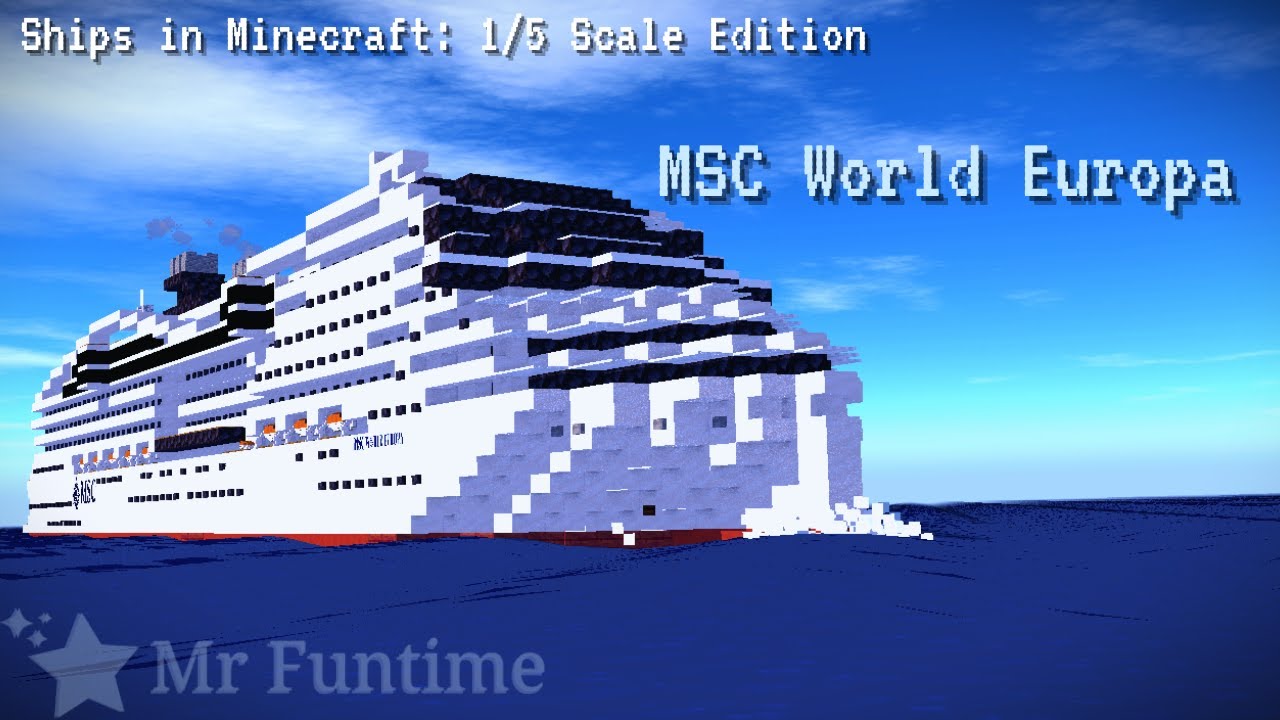 MSC World Europa in Minecraft (1/5 Scale Edition) - YouTube