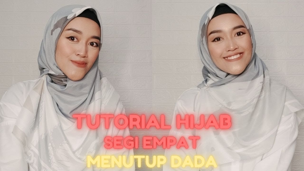 Tutorial Hijab Segi Empat Menutup Dada Untuk Arisan | Vina Yudhyani ...