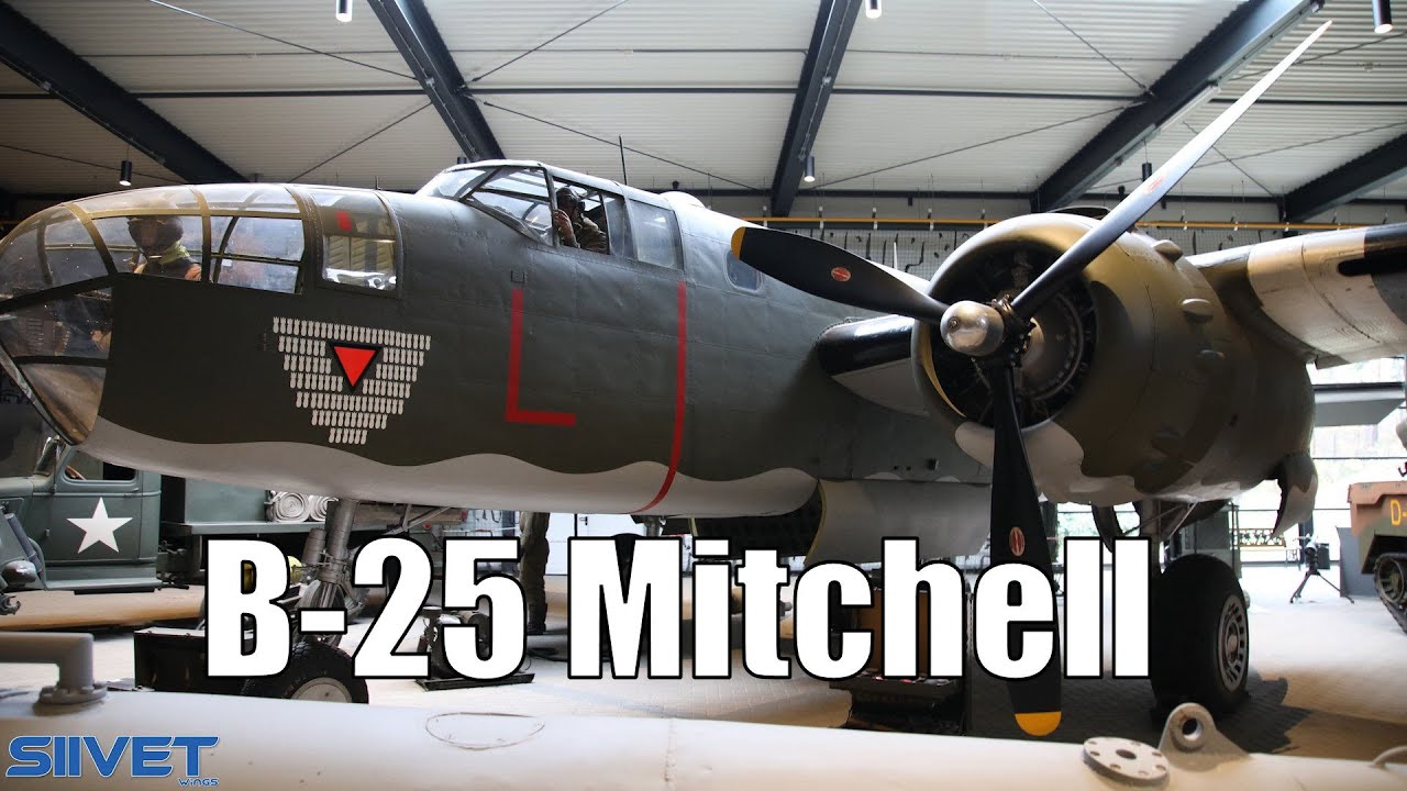 North American B-25 Mitchell Bomber Walkaround at Overloon - YouTube