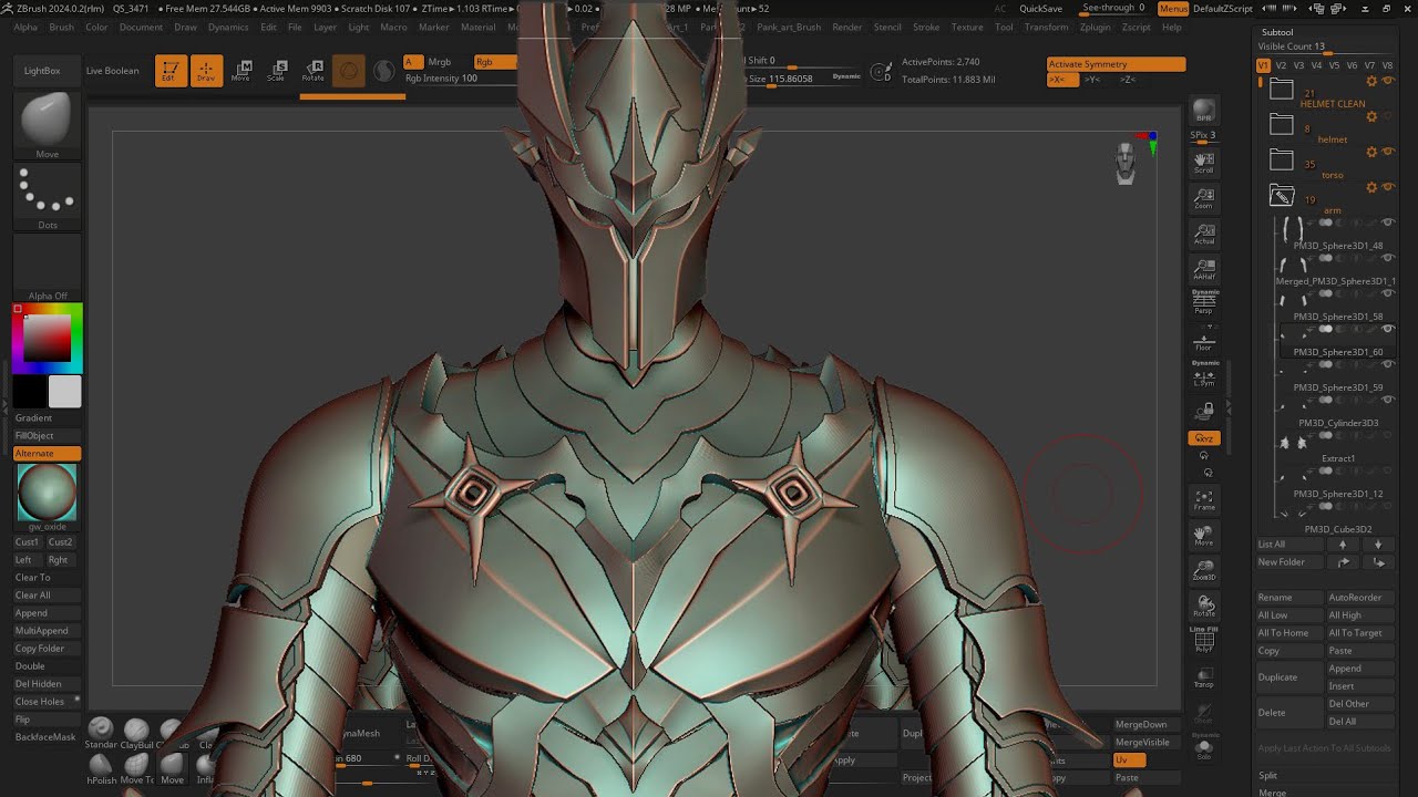 Solo Leveling: Igris character sculpting in zbrush PART-9 Torso and ...