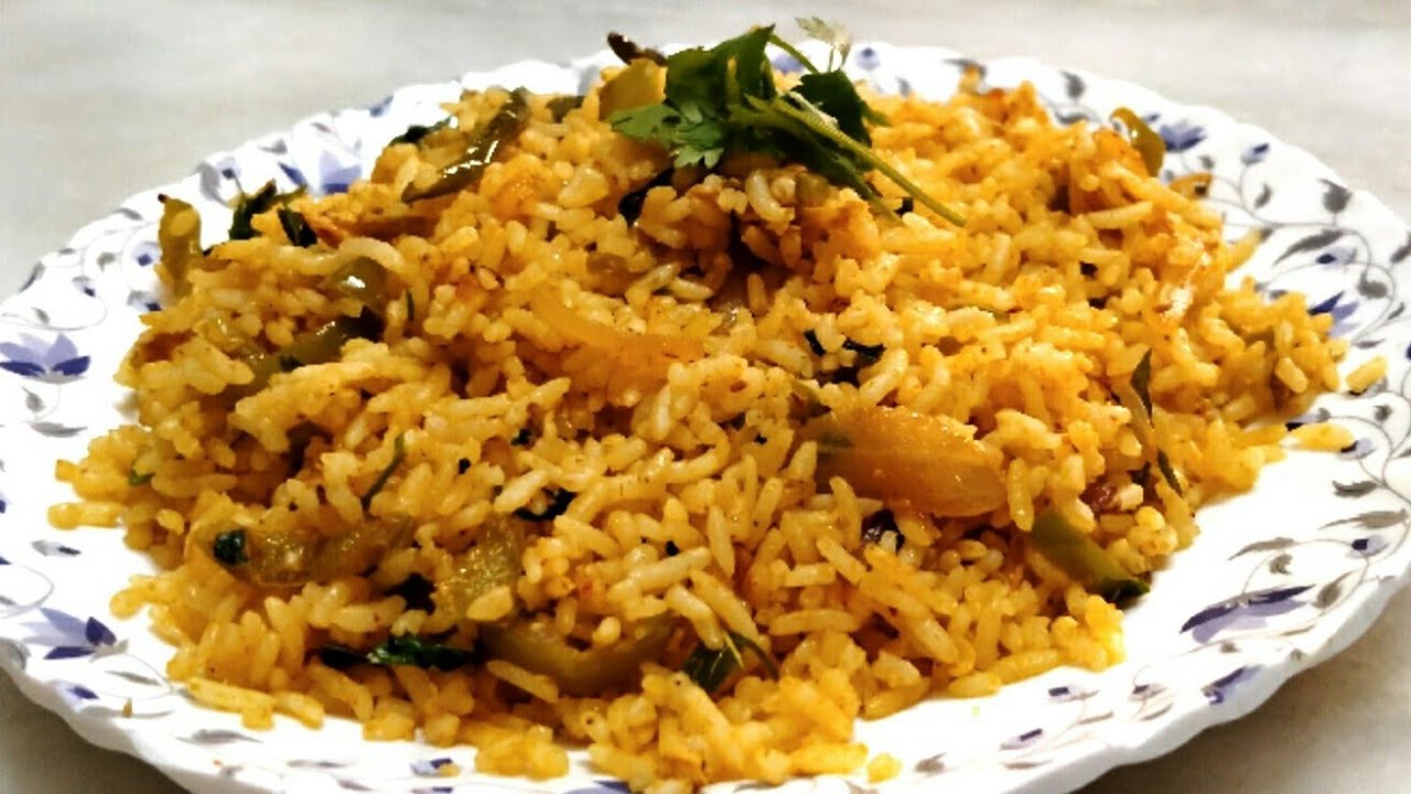 Capsicum Rice | Capsicum onion rice recipe | How to make Capsicum onion ...