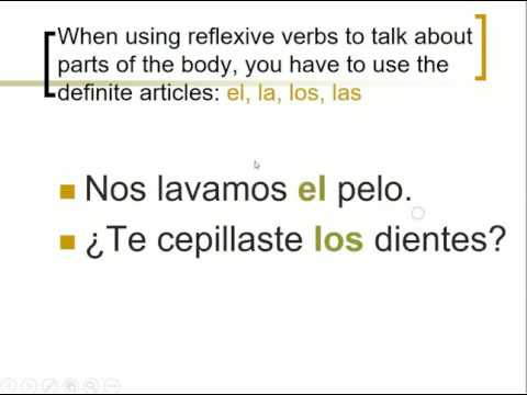 Reflexive verbs in the Preterite - YouTube