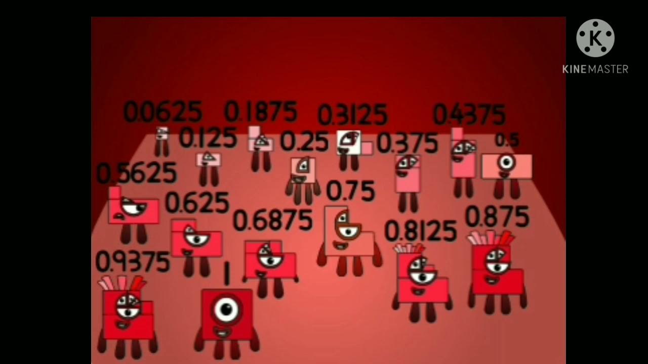 Numberblocks Band Sixteenths up to 1 - YouTube