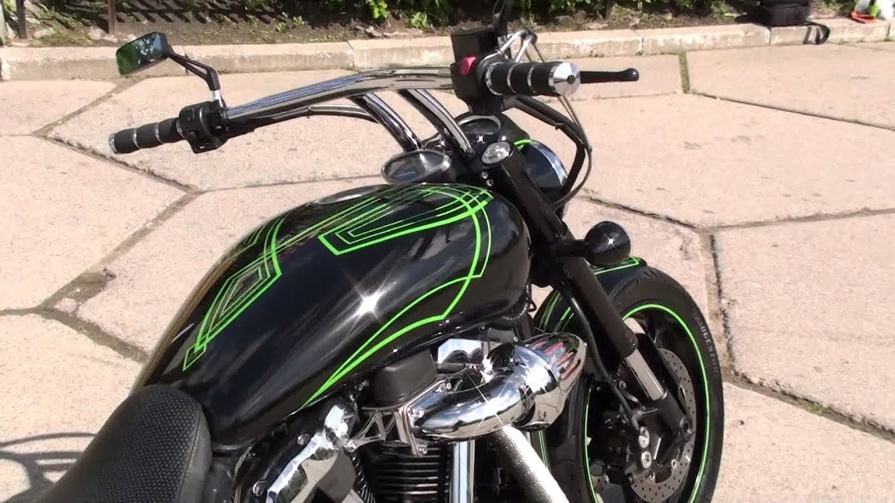 Yamaha Warrior custom 260mm Black&Green str. - YouTube