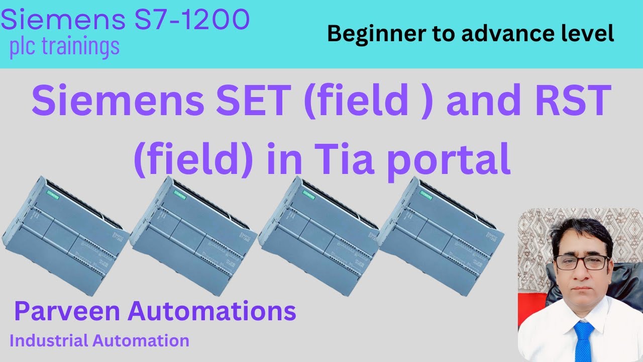 Siemens SET (field ) and RST (field) in Tia portal - YouTube