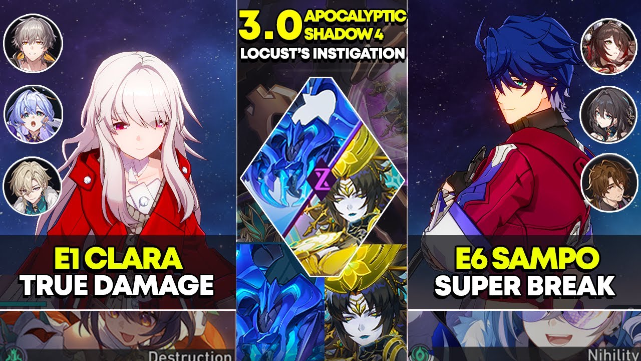 E1 Clara True Damage & E6 Sampo Super Break | Apocalyptic Shadow 4 ...