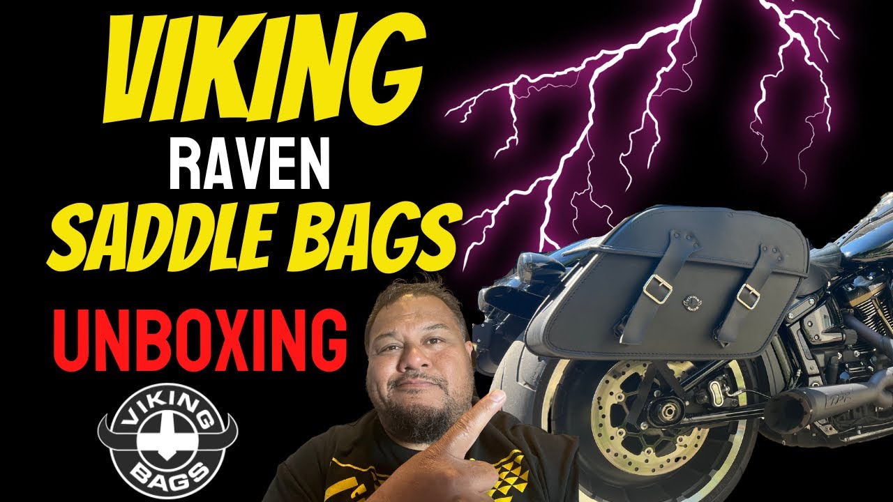 Viking Raven XL Leather Motorcycle Saddlebags | Unboxing - YouTube
