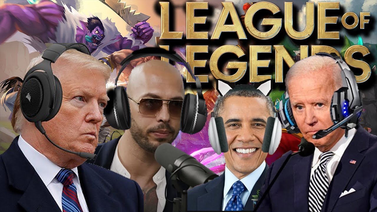 US Presidents Play League of Legends with Andrew Tate - YouTube