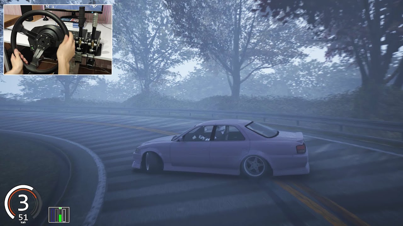 Toyota Cresta Drifting in Heavy Fog | Thrustmaster T300 Steering Wheel ...