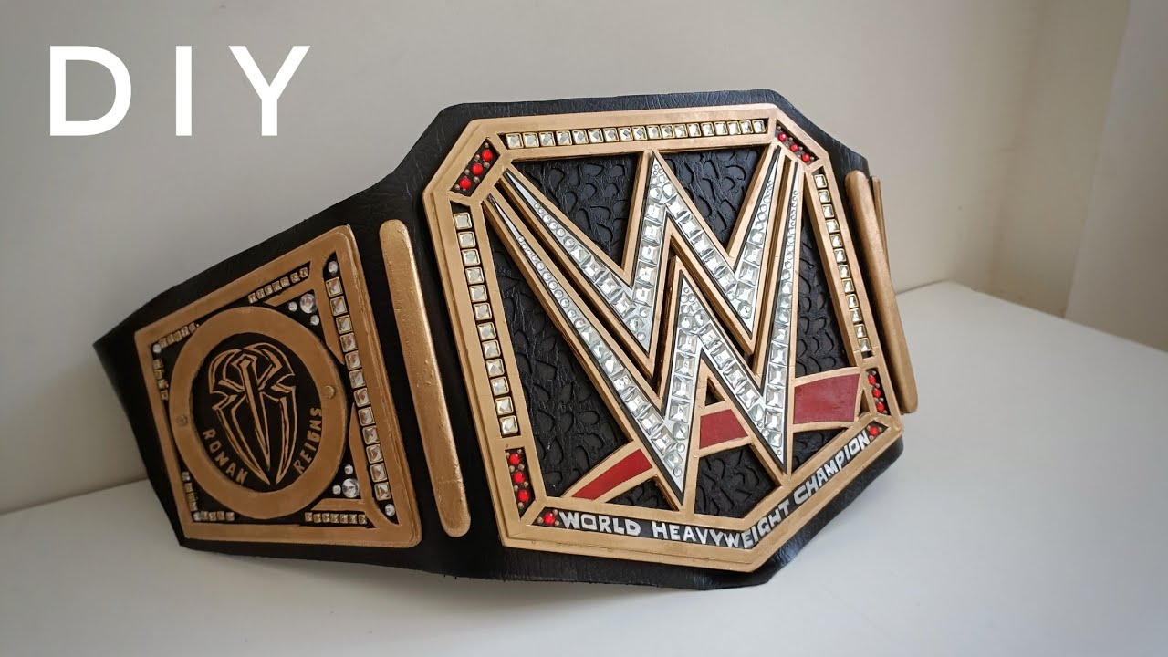 How To Make WWE Championship Title Belt At Home - YouTube