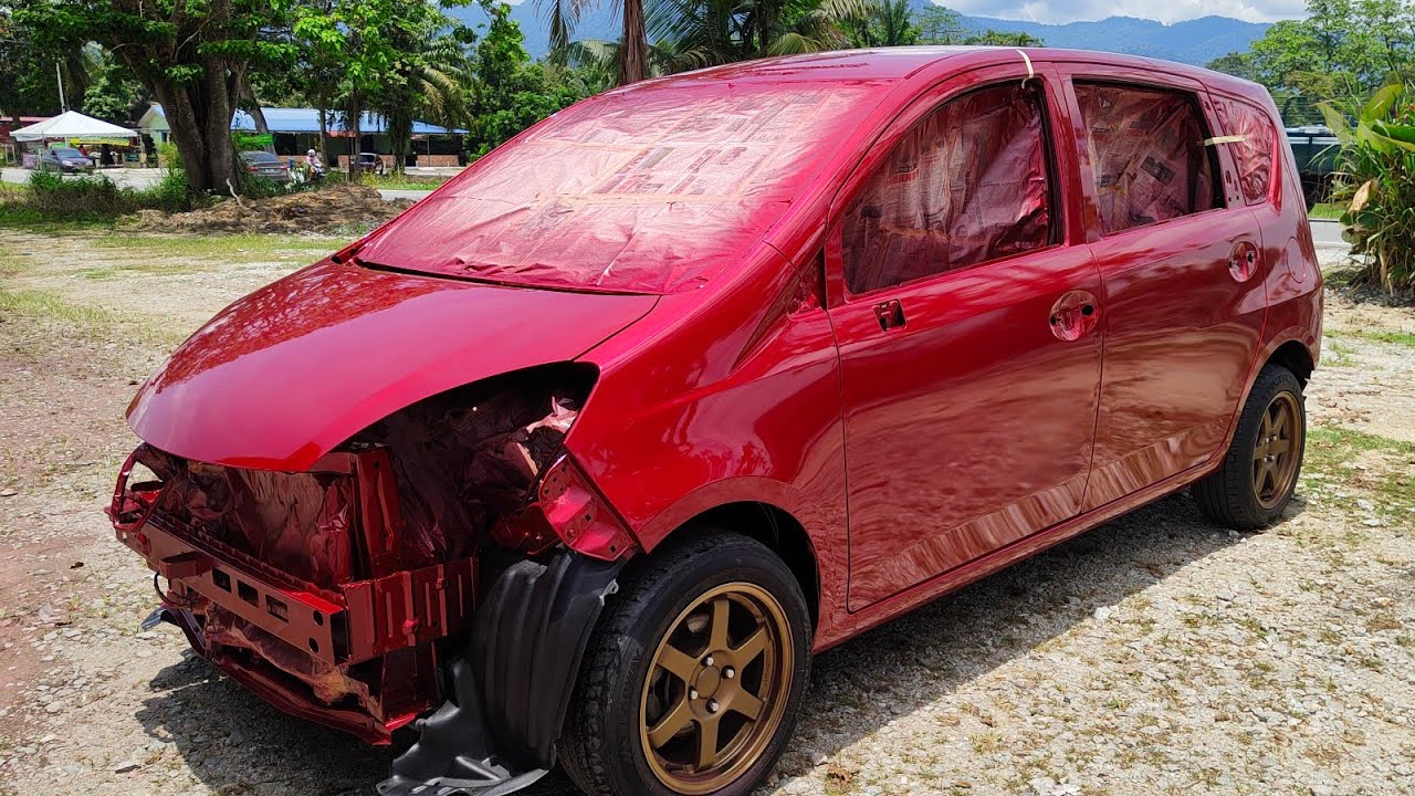 Repaint change colour Perodua Alza / Ruby Red Proton X70 - YouTube