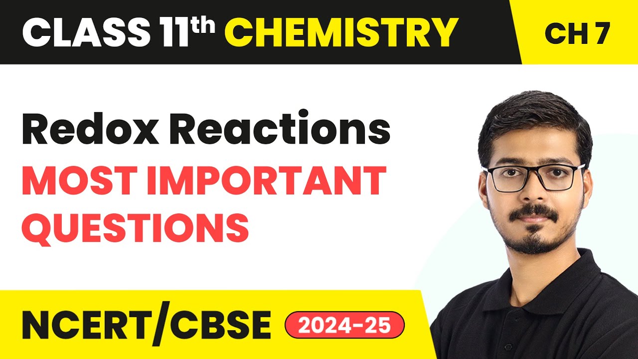 Redox Reactions - Most Important Questions | Class 11 Chemistry Chapter ...