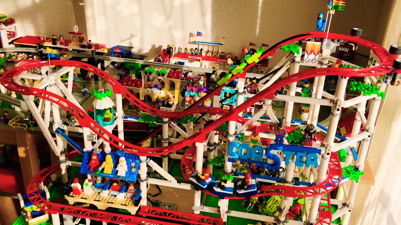 LEGO Roller coaster with Airport shuttle - YouTube