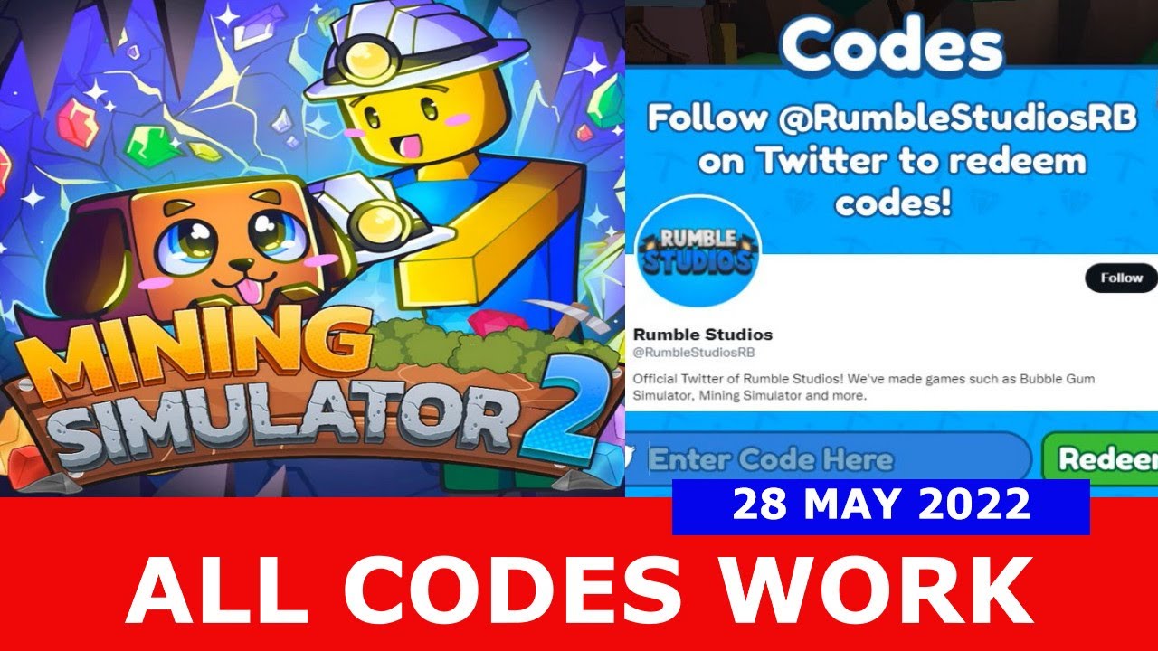 *ALL CODES WORK* [NEW] Mining Simulator 2 ROBLOX | 28 May 2022 - YouTube