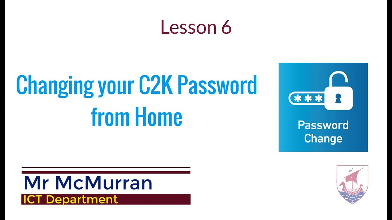 Changing a C2K Password from Home - YouTube