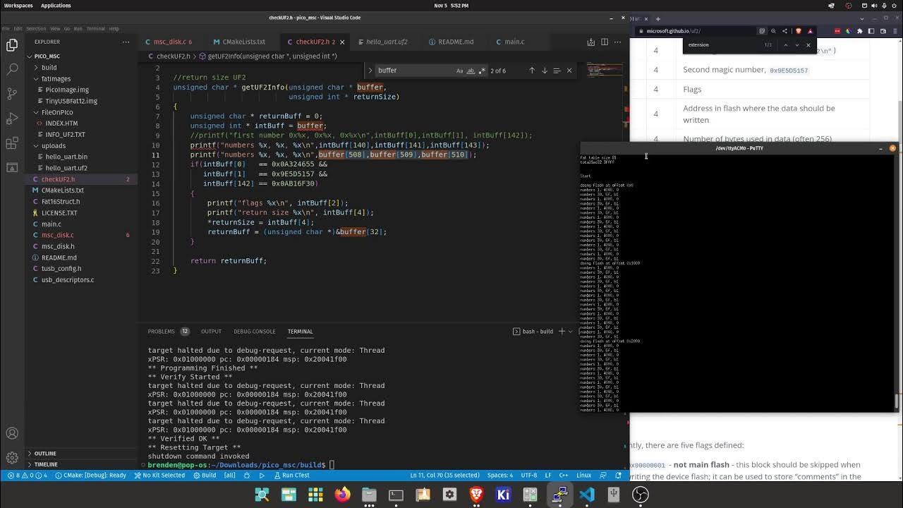 (Live) Pico Drag n' Drop Programmer - adding UF2 support - YouTube
