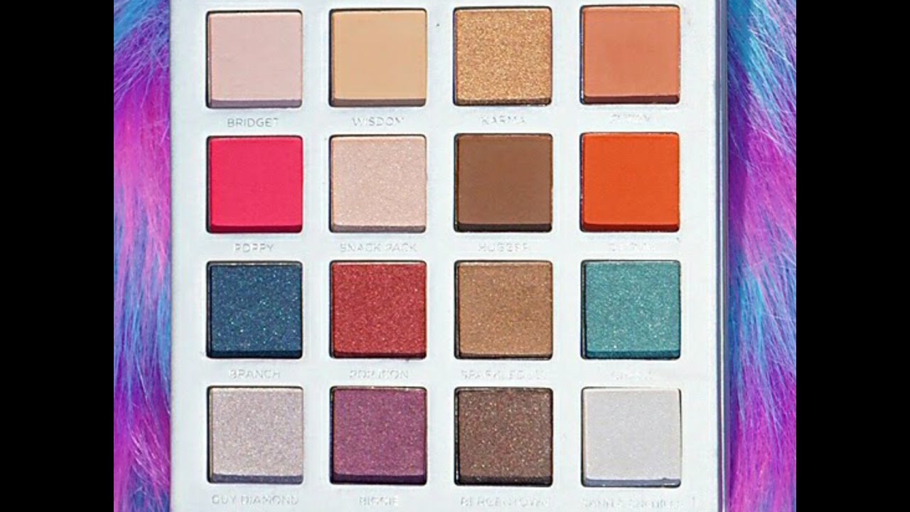 Pur Cosmetics Trolls Eye Shadow Palette Swatches - YouTube