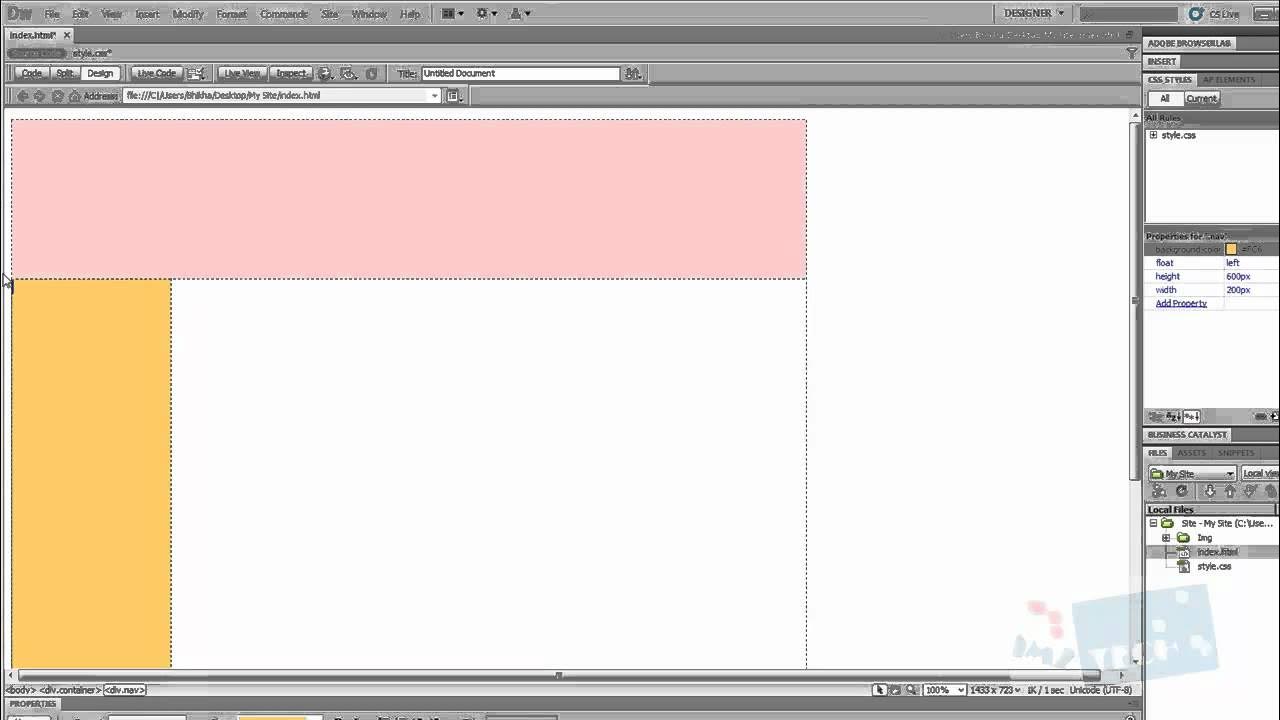Dreamweaver CS5 - CSS Tutorial: Layout - YouTube