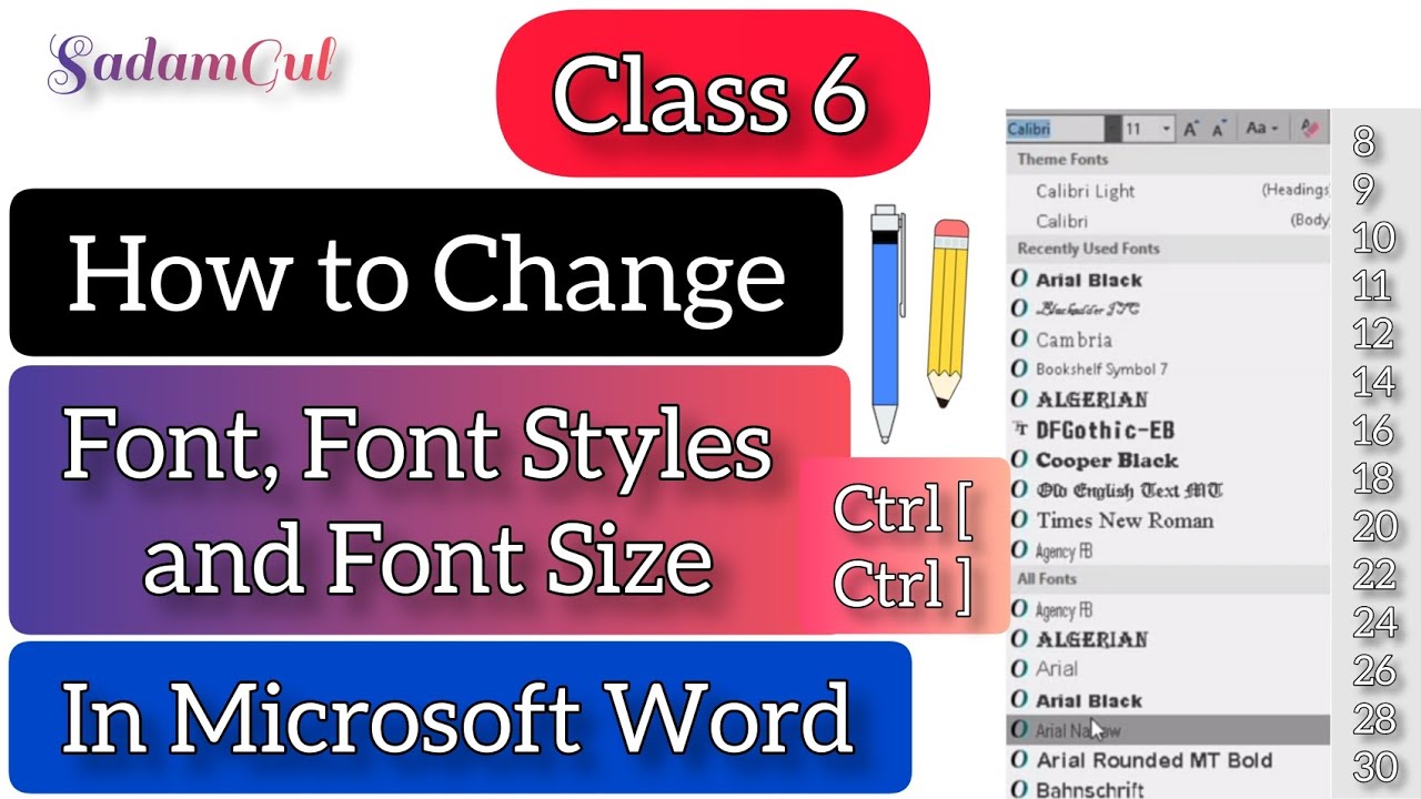 How To Change Font Font Styles Font Size In Microsoft Word Class 6 By how-to-change-font-font-styles-font-size-in-microsoft-word-class-6-by