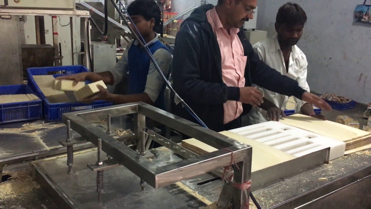 Wafer / Chocolate Cutting Machine - YouTube