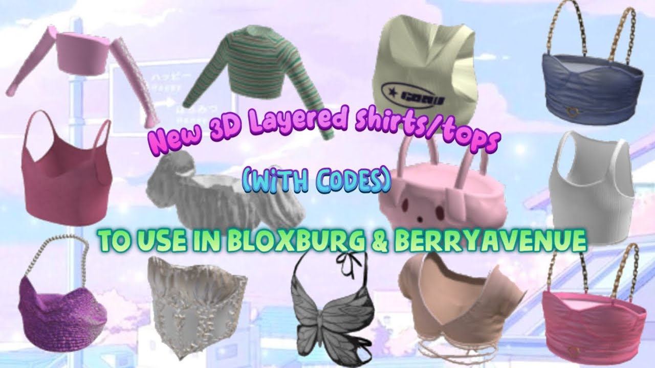 NEW 3D LAYERED SHIRTS/TOPS + CODES to use in bloxburg & berryavenue ...