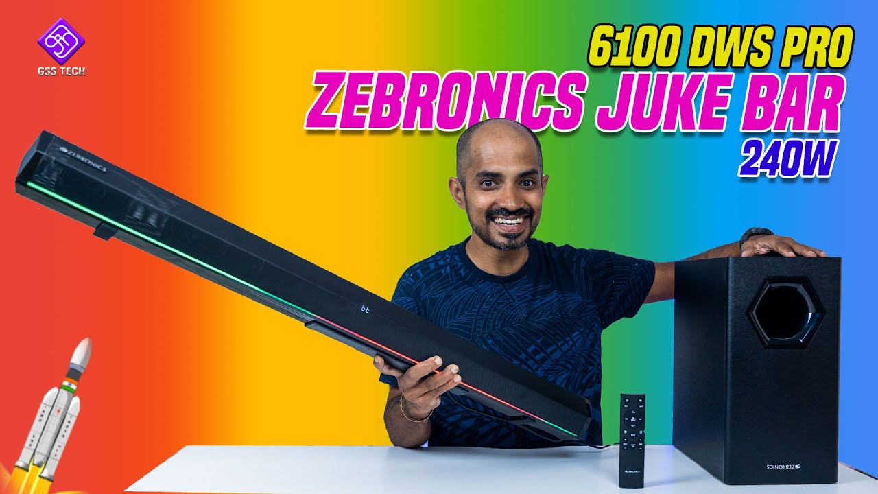 240W Soundbar with RGB lights - Zebronics 6100 DWS Pro - YouTube