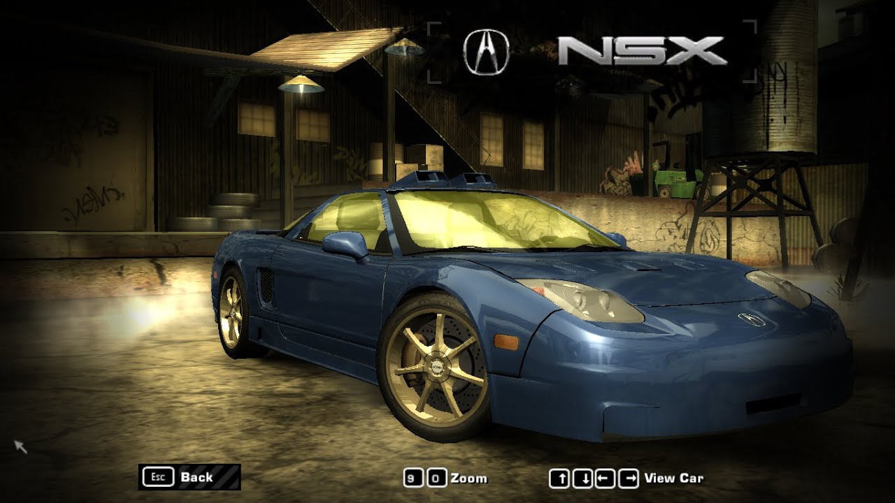 nfs most wanted - Acura NSX Type-S MOD Gameplay - YouTube