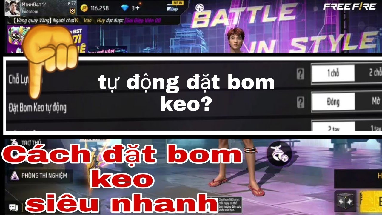 Free Fire - Cách Đặt Bom Keo Siêu Nhanh Nhờ Cách Cài Đặt Mới - YouTube