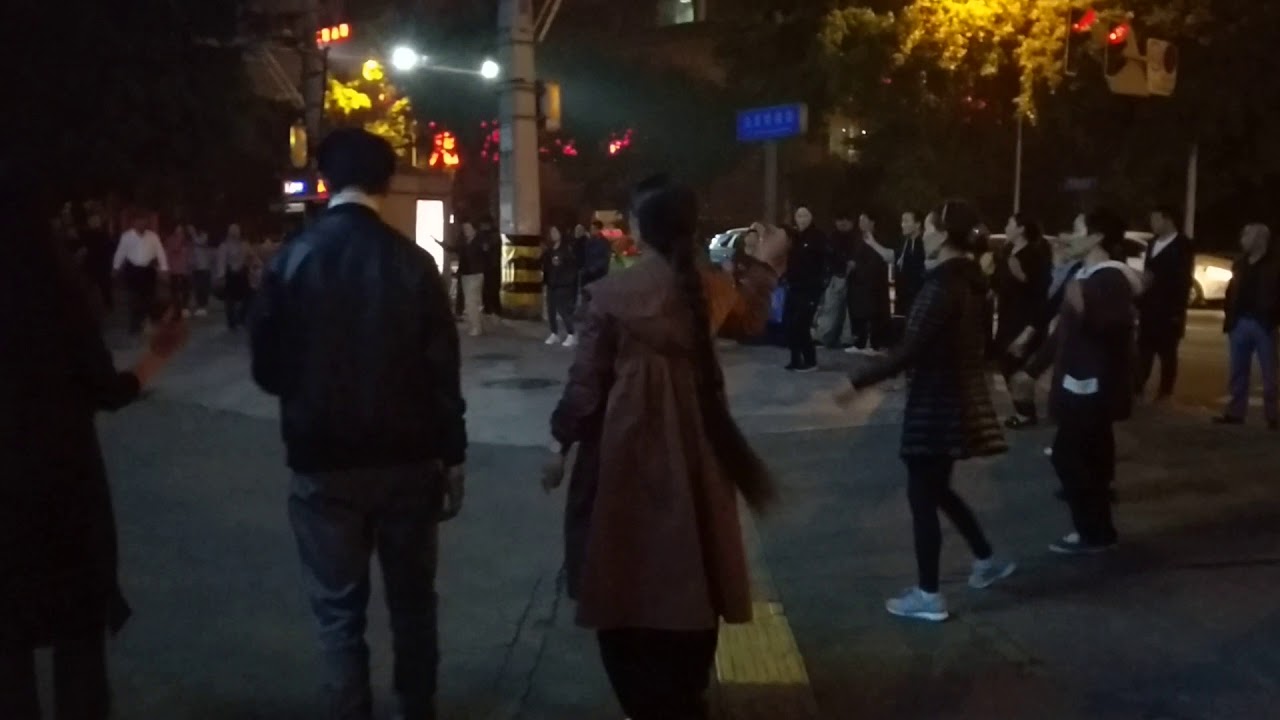 Chinese street dance ,amazing . night view. - YouTube