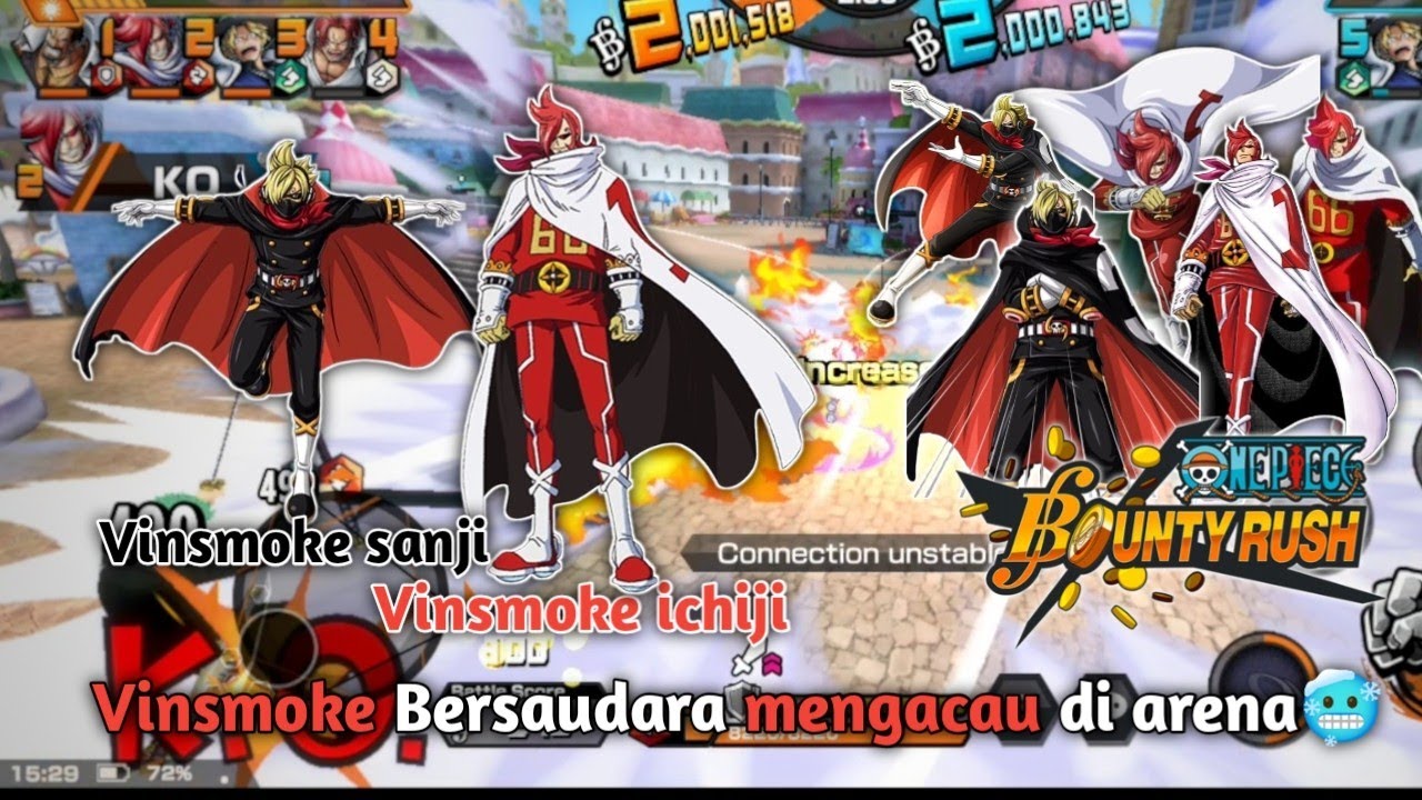 Vinsmoke bersaudara MENGACAU! di arena ONE PIECE BOUNTY RUSH - YouTube