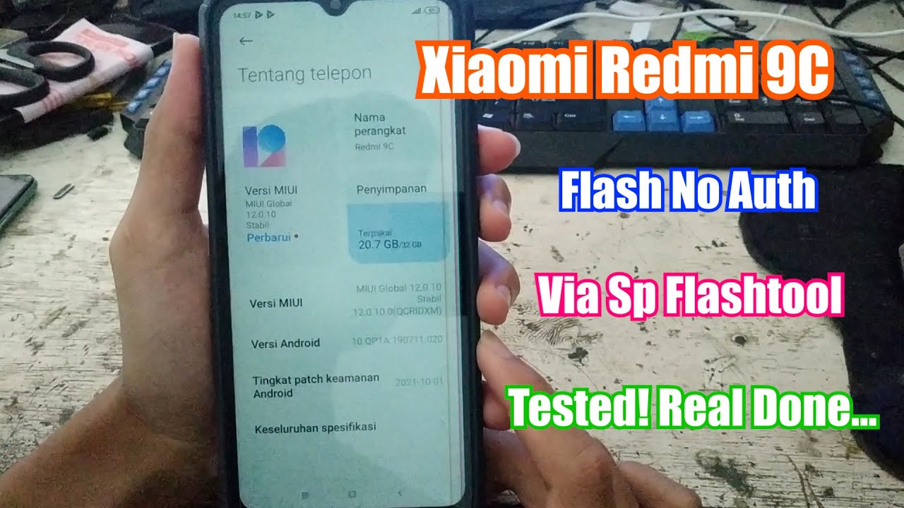 Flash Xiaomi Redmi 9C Via Sp Flashtool No Auth - YouTube