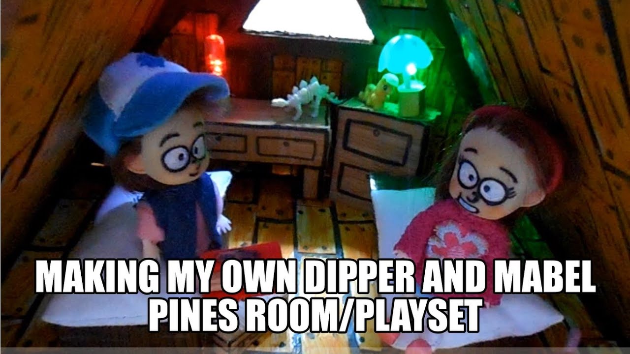 Making my own (Gravity Falls) Dipper and Mabel Pines Room Playset - YouTube