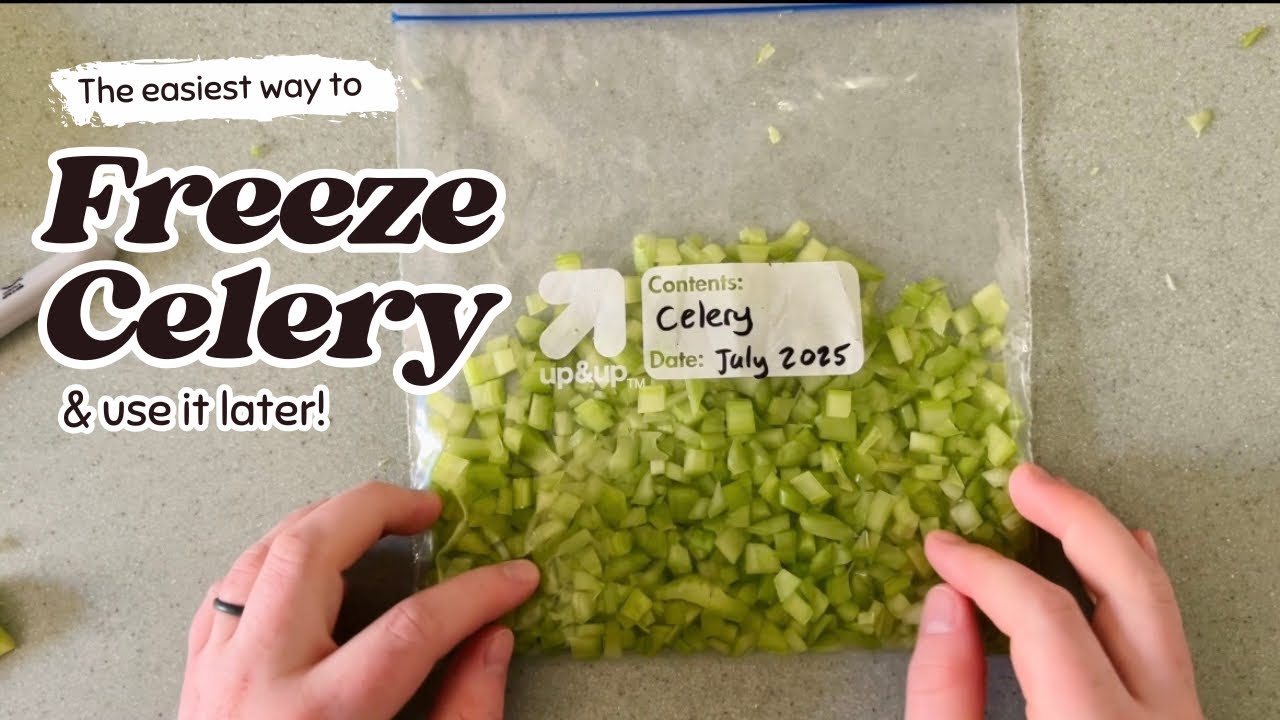 How to Freeze Raw Celery (So Easy!!) - YouTube