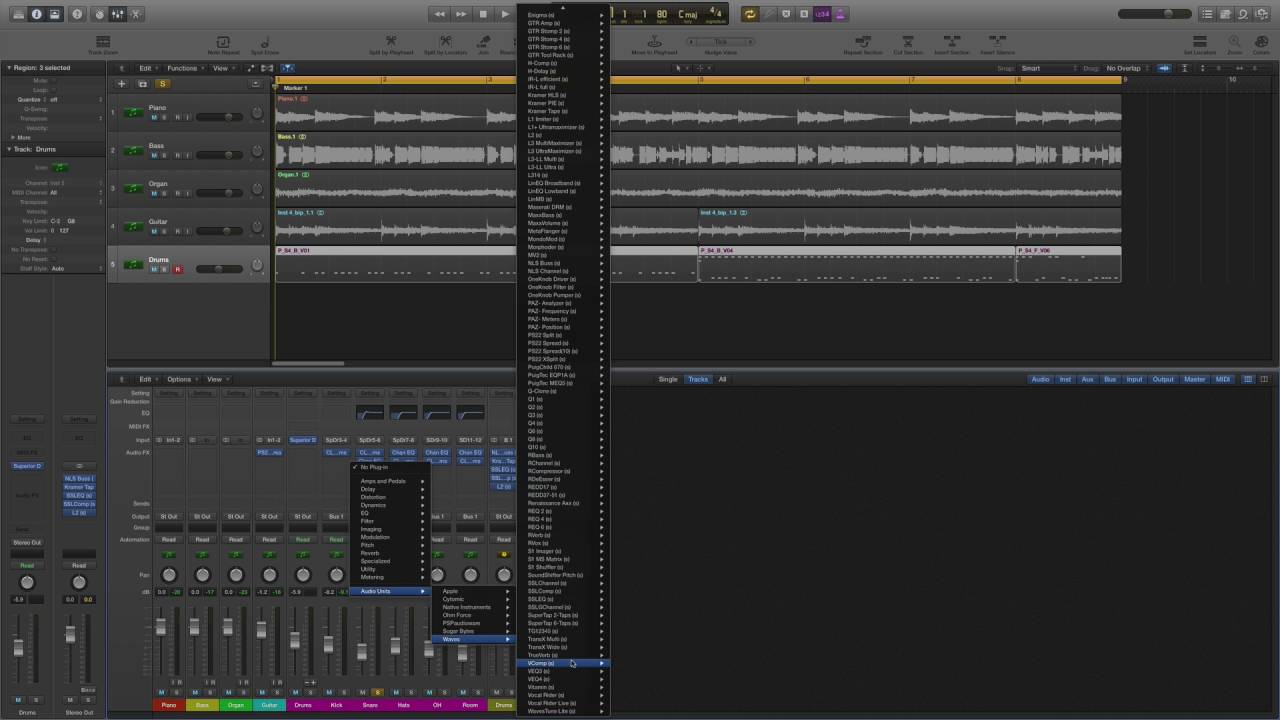 Improving your drum mixes by using a Gate (Logic Pro X and Waves SSL E ...