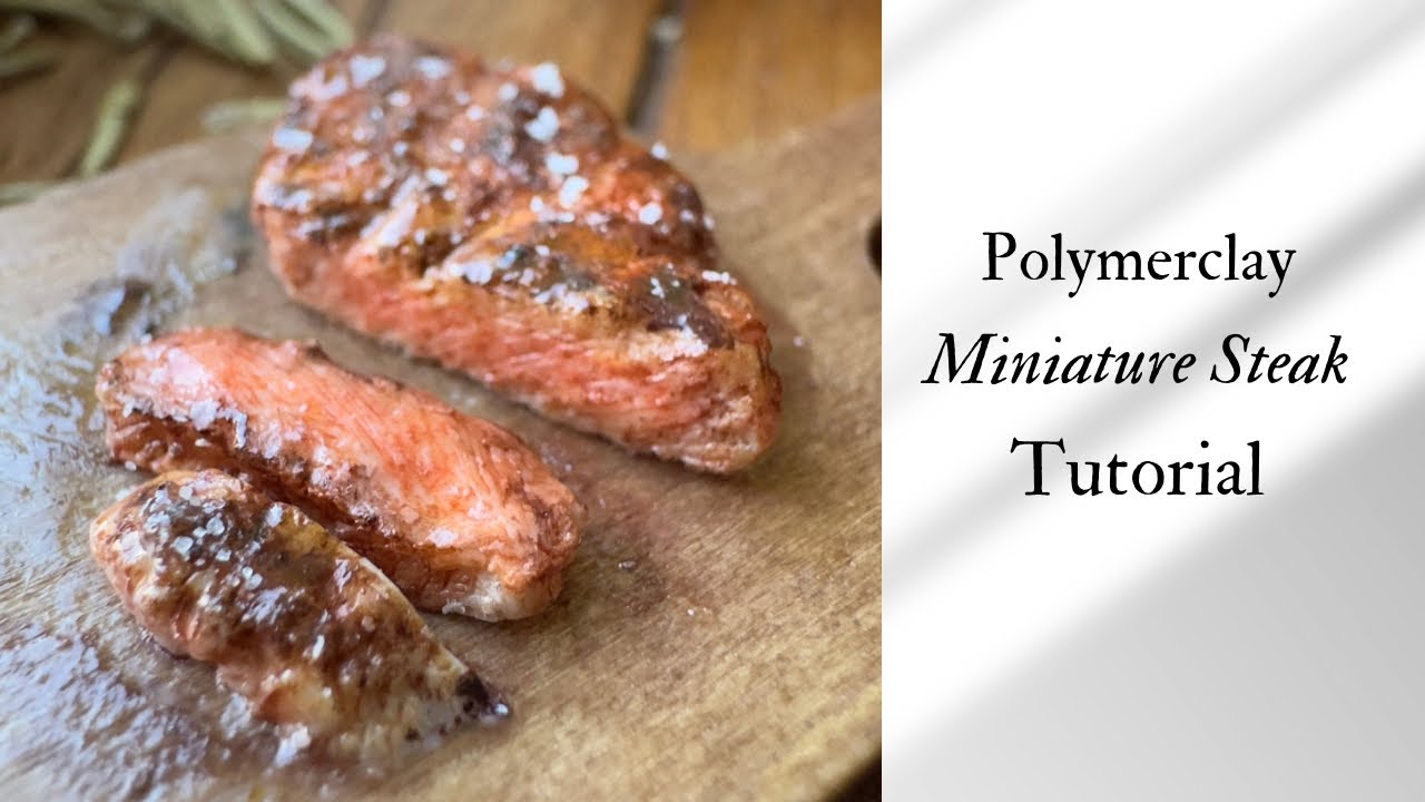 Miniature steak | polymer clay - YouTube