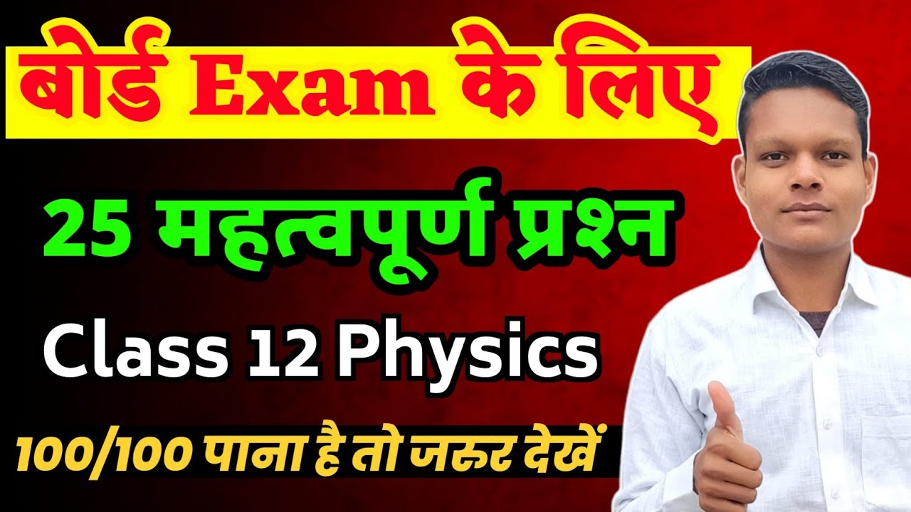 class 12 physics important questions for board exam 2024 | Class 12 ...