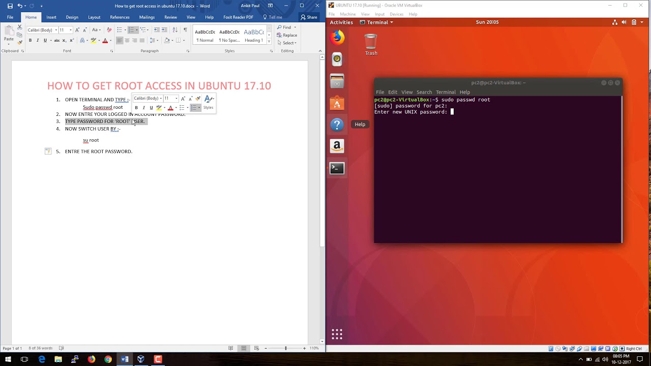 HOW TO GET ROOT ACCESS IN UBUNTU 17 10 YouTube HOW TO GET ROOT ACCESS IN UBUNTU 17 10 YouTube