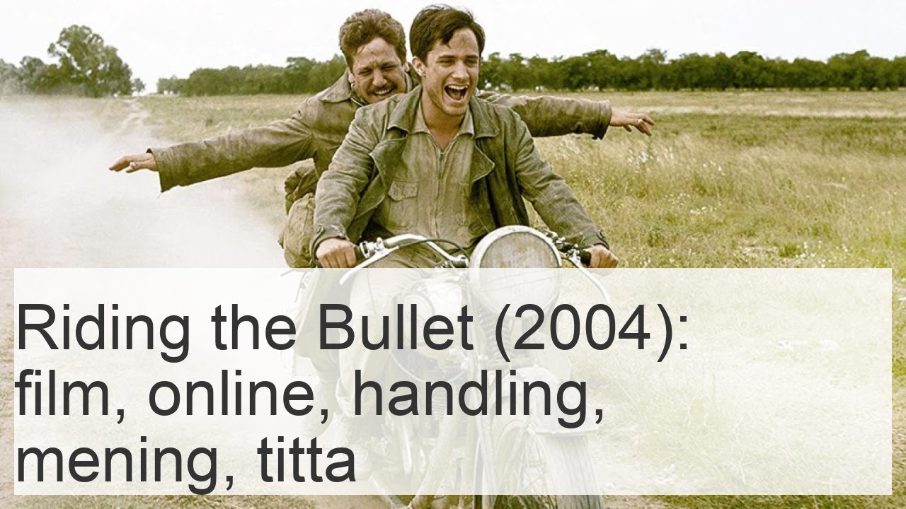 ''Riding the Bullet'' (2004) mysterium, thriller, USA, baserad på King ...