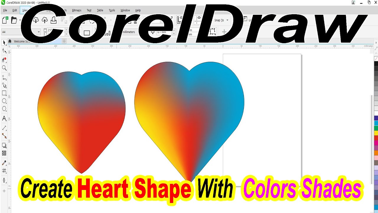 How Easy To Create Heart Shape With Color Shades in Coreldraw - YouTube How Easy To Create Heart Shape With Color Shades in Coreldraw - YouTube