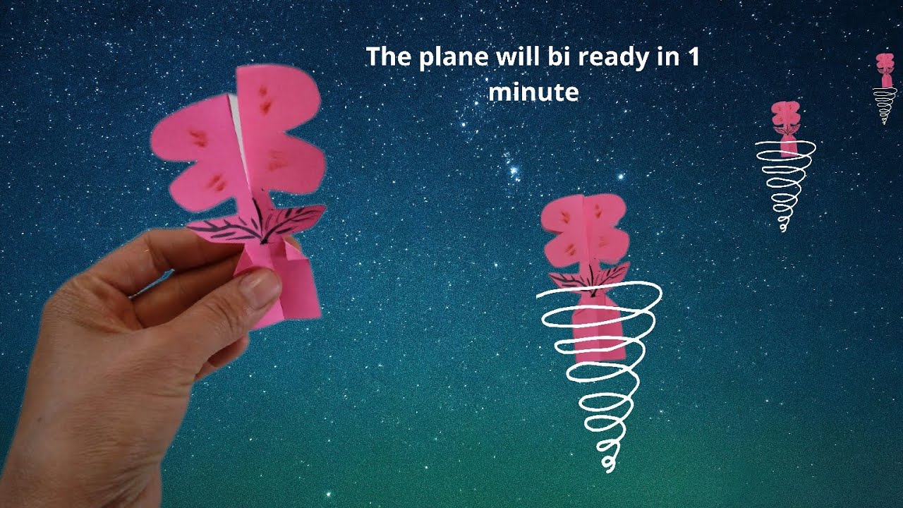 New idea😱We make a flying flower airplane out of paper.🧐flying flower🥺 ...